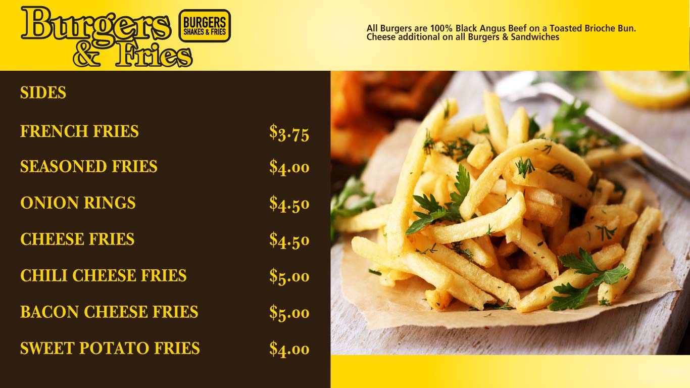 Burgers & Fries – The Marketplace Eatery